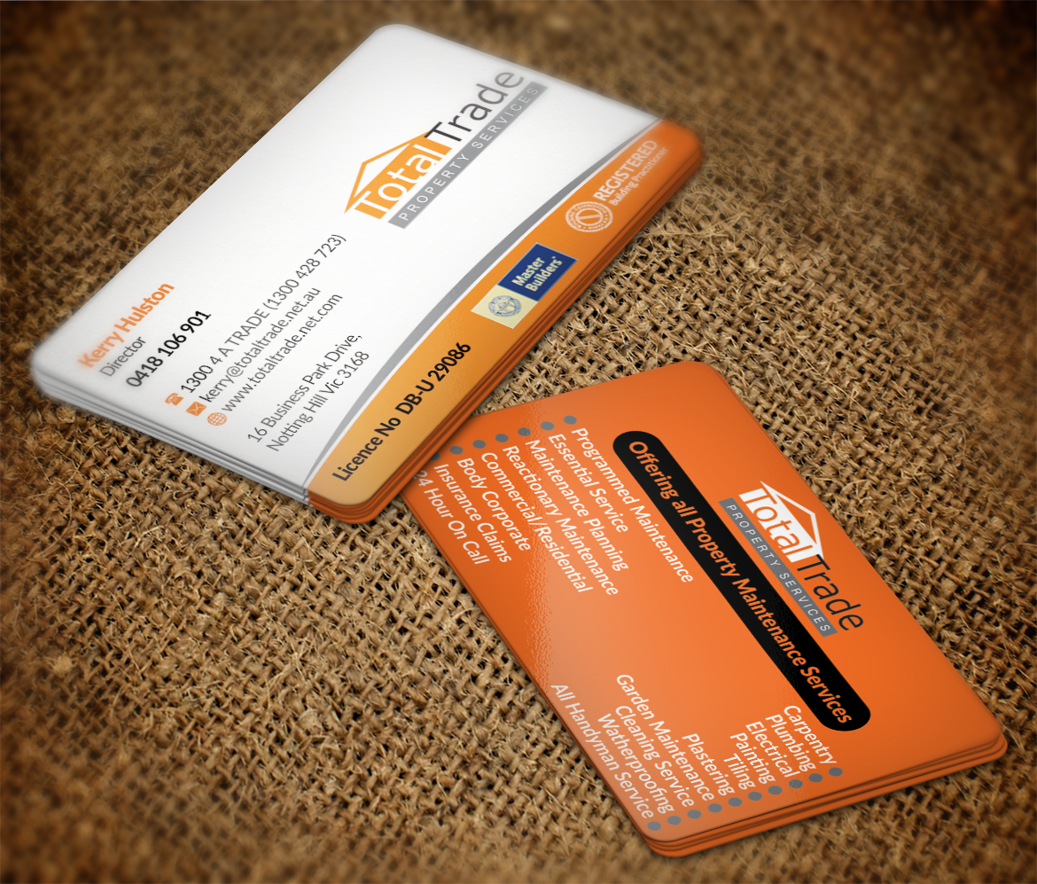 Elegant, Playful, Property Maintenance Business Card Design for a ...