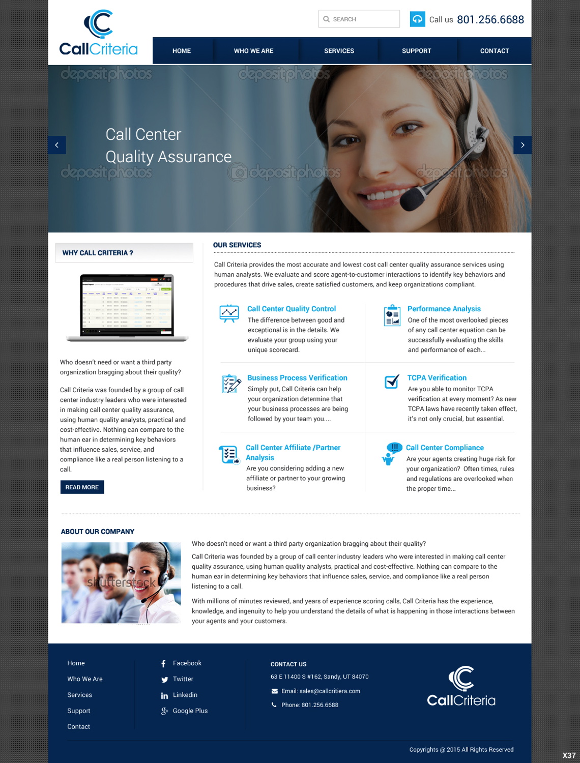 Modern, Elegant, Software Landing Page Design for Call Criteria by pb ...