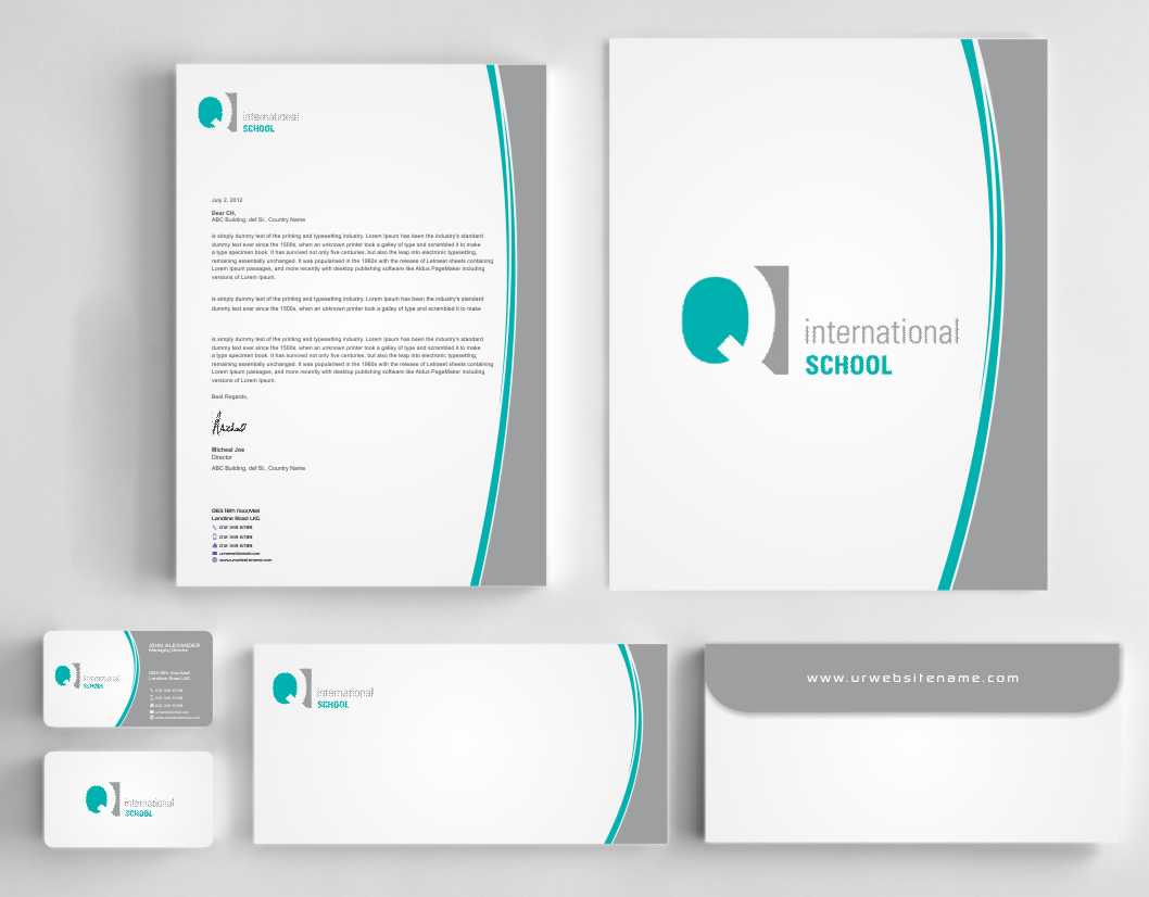 Modern, Elegant, School Stationery Design for Q International School by ...