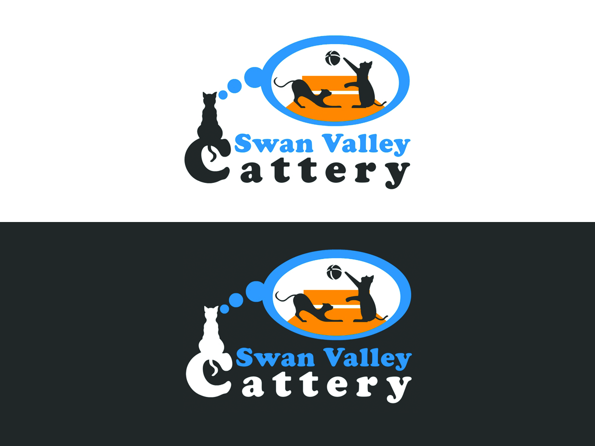 Playful, Modern, Accommodation Logo Design for Swan Valley Cattery by ...