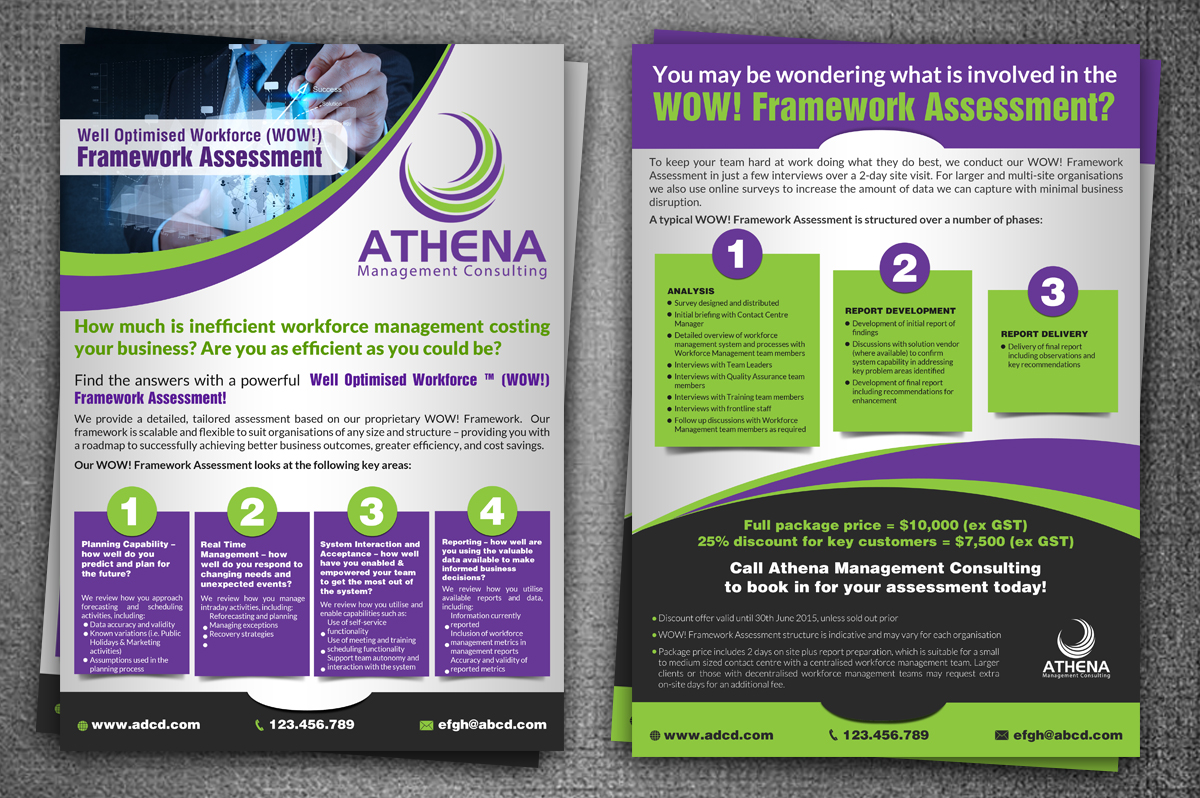 Bold, Modern, Management Consulting Flyer Design for a Company by ESolz ...