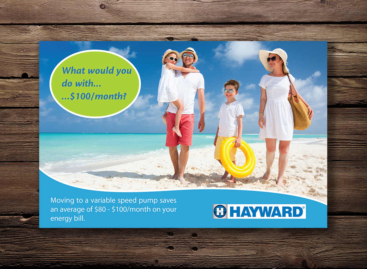 Playful, Upmarket, Pool Service Postcard Design for a Company by raluca ...