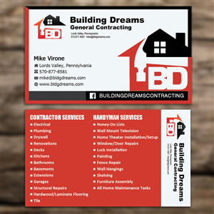 Building Dreams General Contracting Business Card 119 Business Card building-dreams-general-contracting-business-card-119-business-card