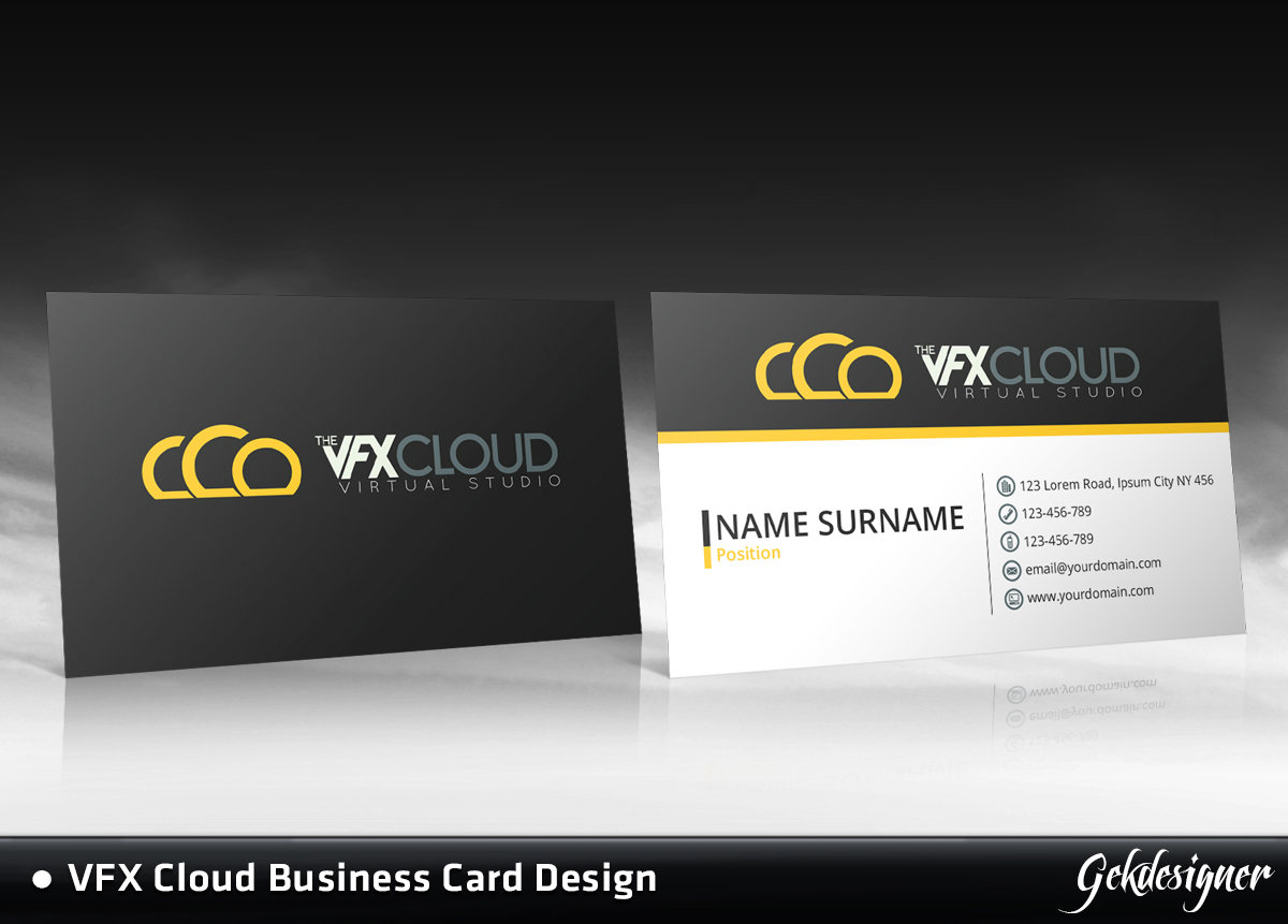 Elegant, Playful, Business Business Card Design for The VFX Cloud by ...