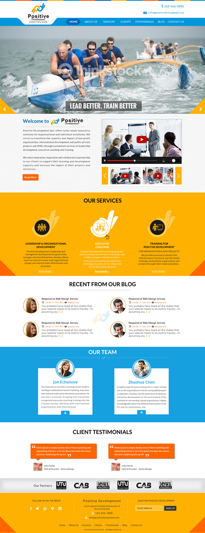 Modern, Playful, Leadership Web Design for a Company by Sbss | Design ...