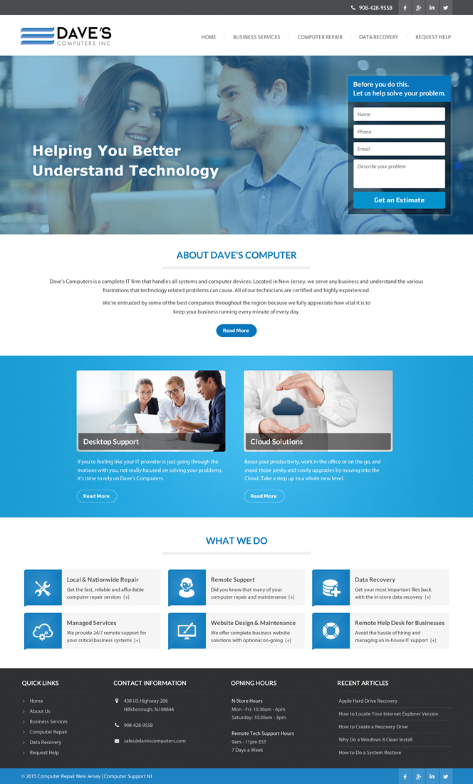 Bold, Modern, Computer Wordpress Design for David Molnar by Sbss | Design #5512904