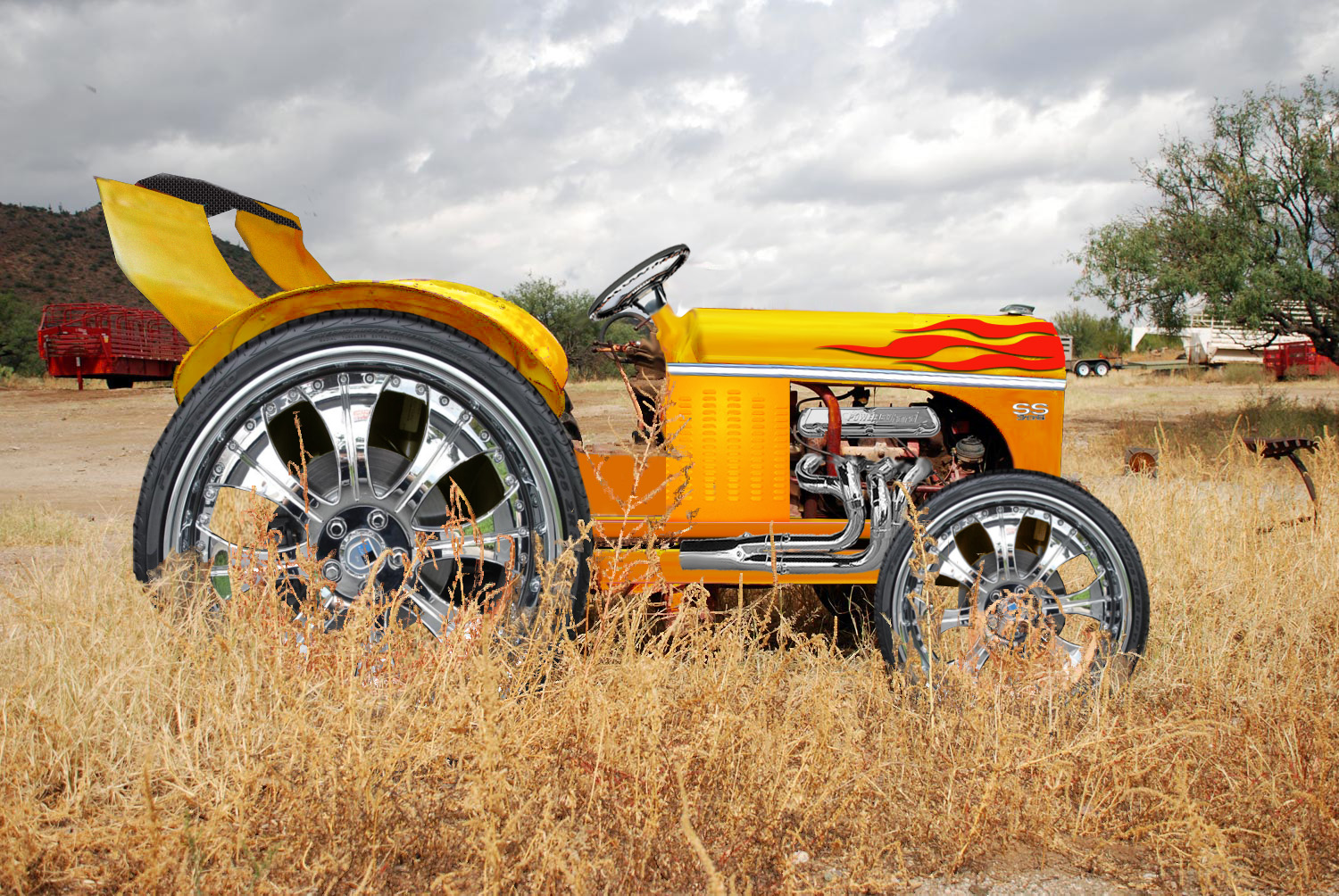 Photoshop Submission for 'Abandoned Tractor' Contest | Design #8958248